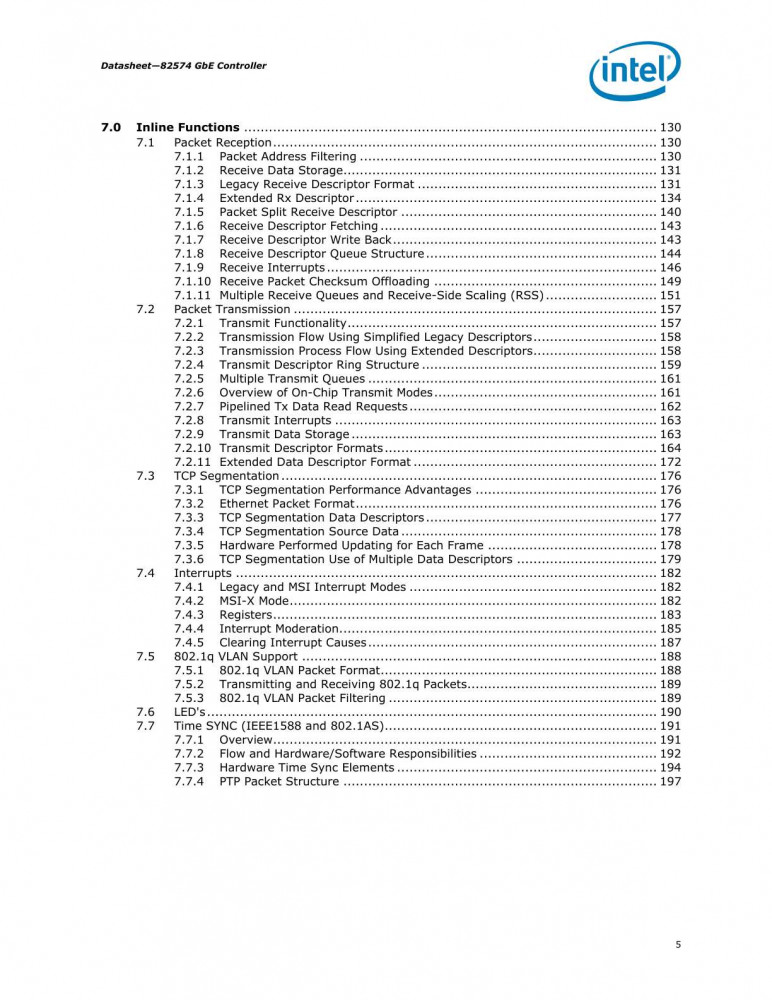 Intel 82574L datasheet page 5