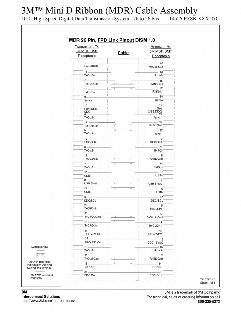 3M MDR cable assembly datasheet sheet 4