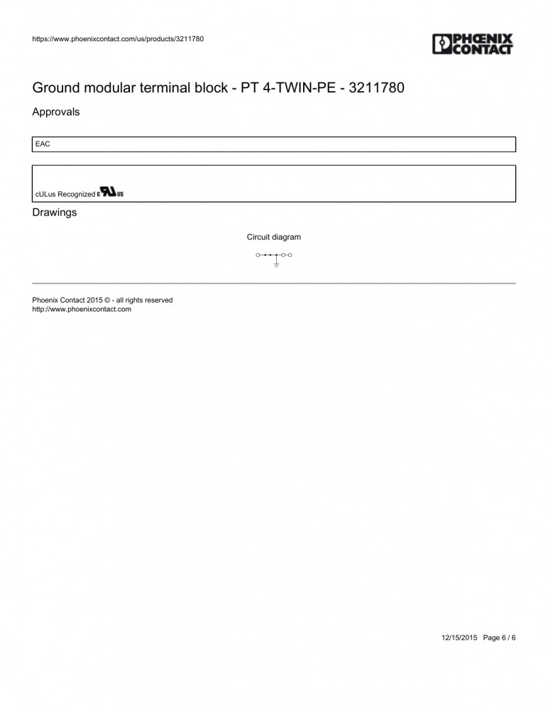 Phoenix Contact PT 4-TWIN-PE 3211780 technical document page 6