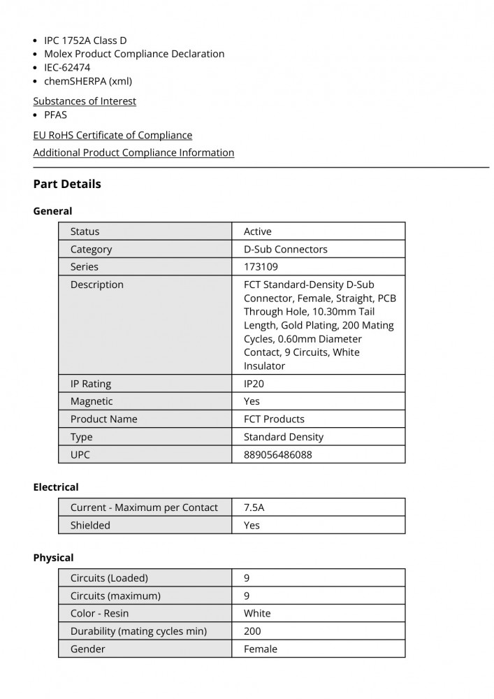 MOLEX 1731090126 drawing, page 2
