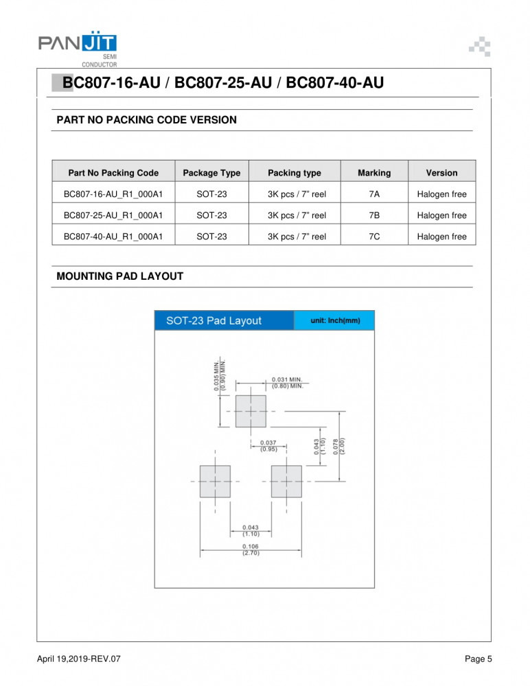 BC807-25-AU datasheet page 5