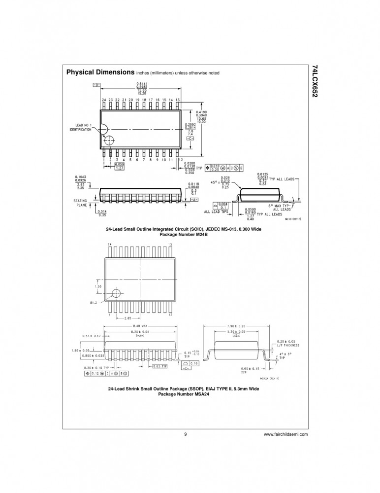 74LCX652 datasheet page 10