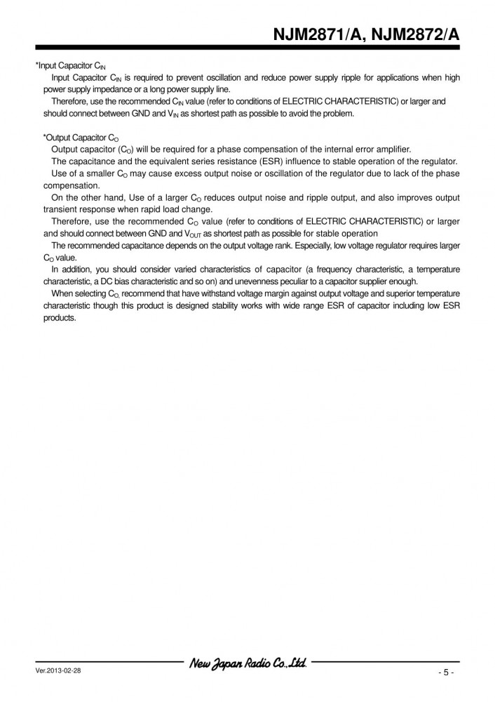 NJM2871 datasheet page 5