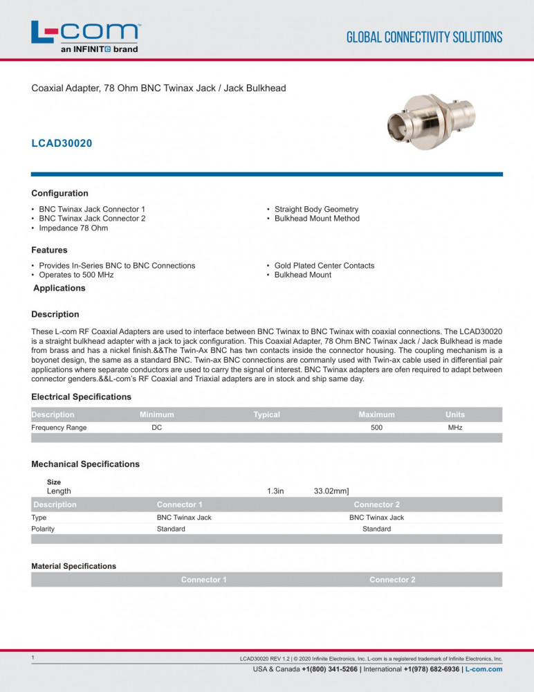 LCAD30020 technical document page 1
