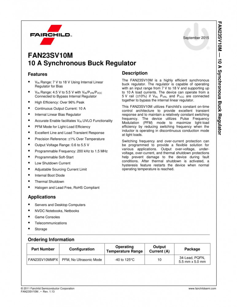 FAN23SV10M datasheet page 2