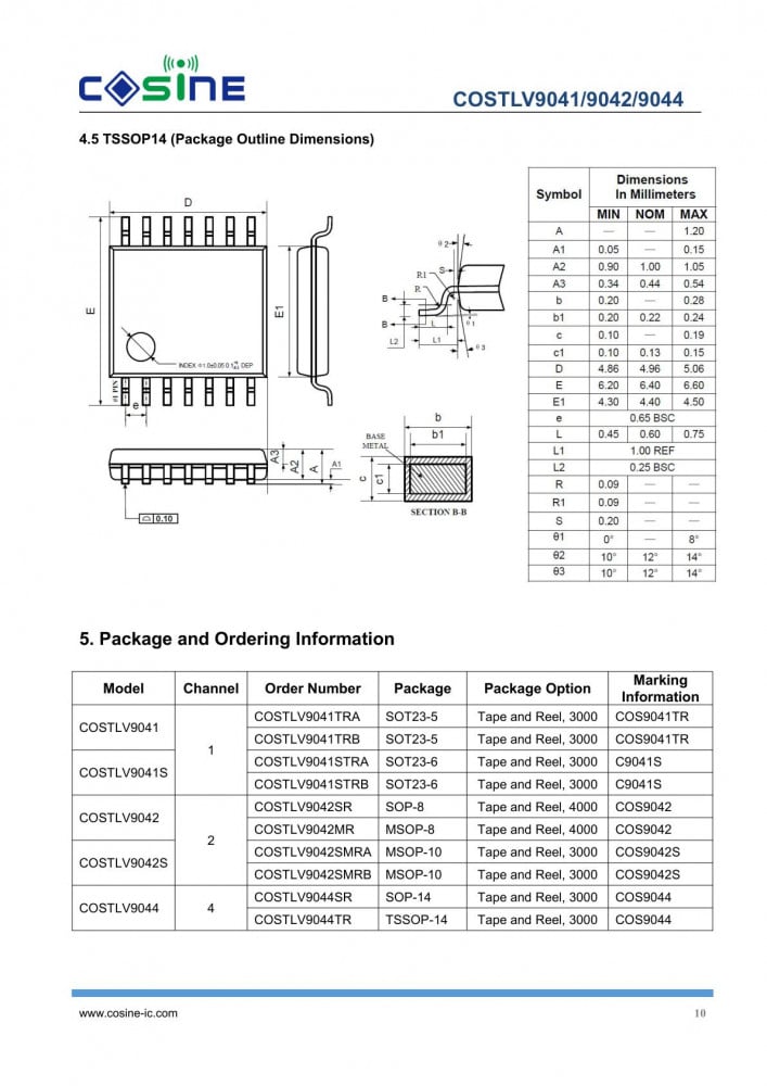 COSTLV9041TR datasheet page 10