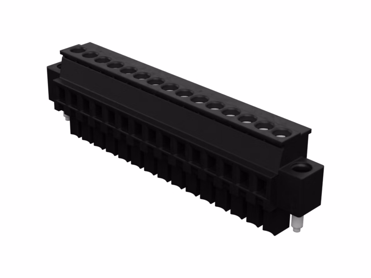 3.81mm Pitch Eurostyle Vertical Plug, with Retention Screws and Standard Imprinting, Rear Wire Entry, Black, 15 Circuits for sale