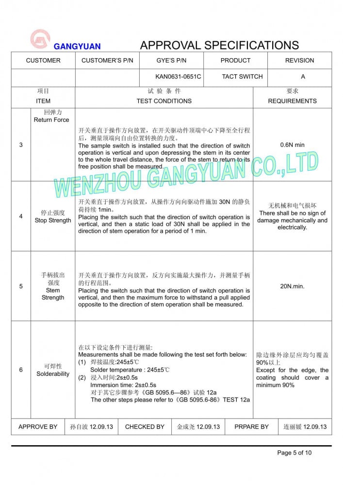 KAN0631-0651C specification page 5