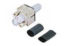 Heavy-Duty Push-in Terminal Insert, Male, 6-Pole, 16A, Silver (Ag) Plated  Contacts, Size 6B «44x27»