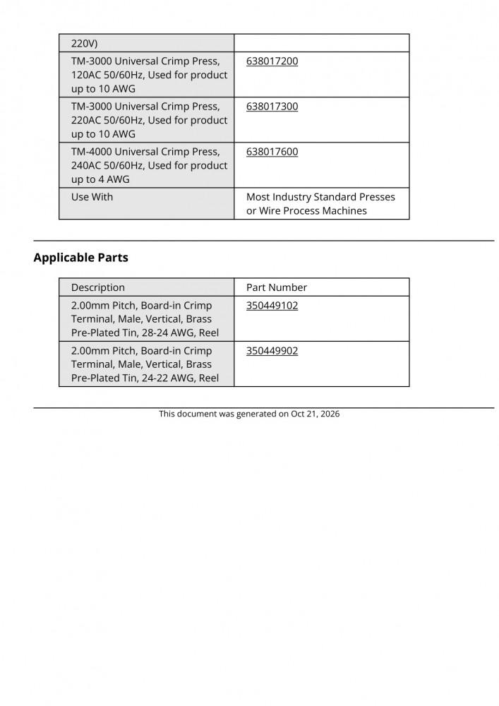 Molex 638637000 technical document page 3