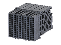 Impact 100 Ohm 4 Pair Right-Angle Orthogonal Daughtercard, Unguided, 8 Columns, 96 Circuits, Plated Through Hole Dimension 0.46mm, Lead-Free