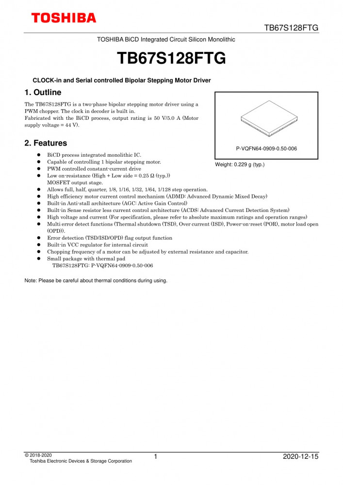TB67S128FTG datasheet page 1