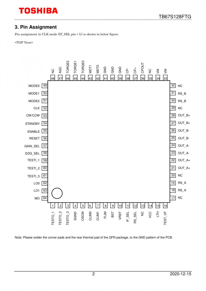 TB67S128FTG datasheet page 2