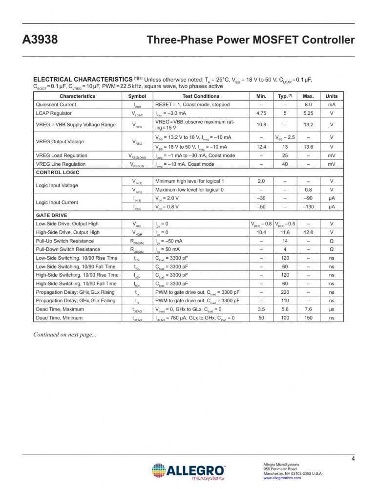 A3938 datasheet page 4