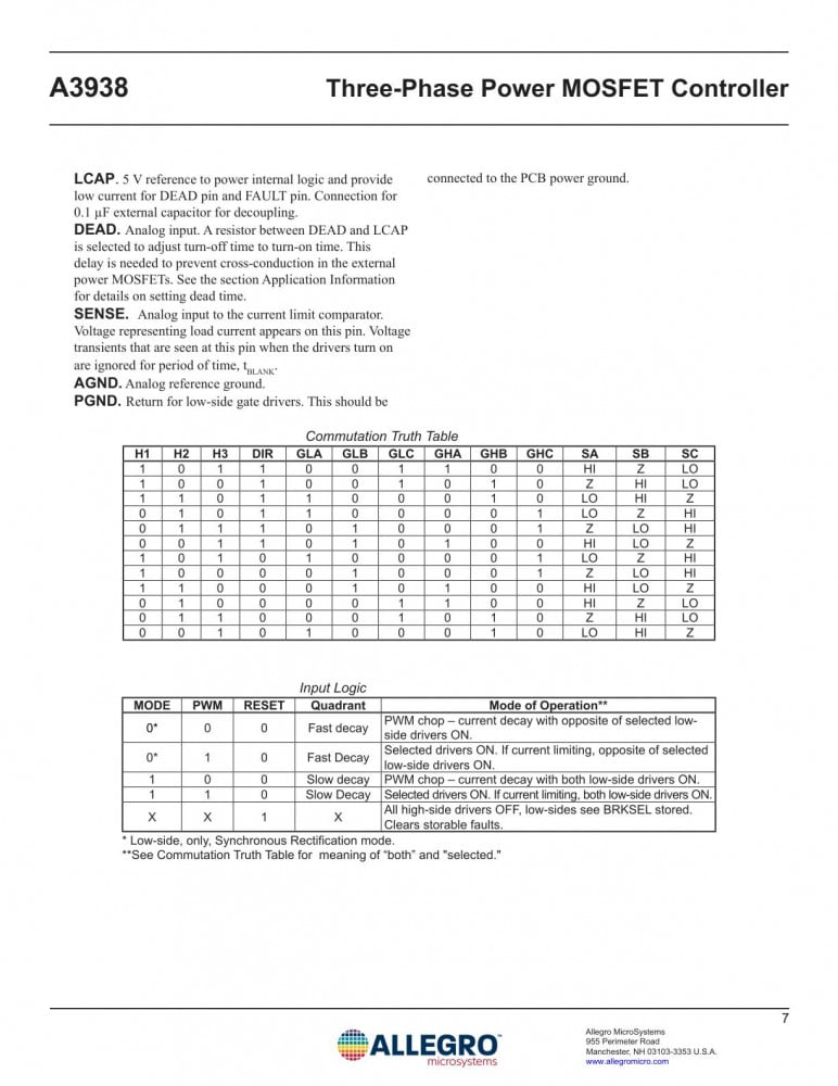 A3938 datasheet page 7