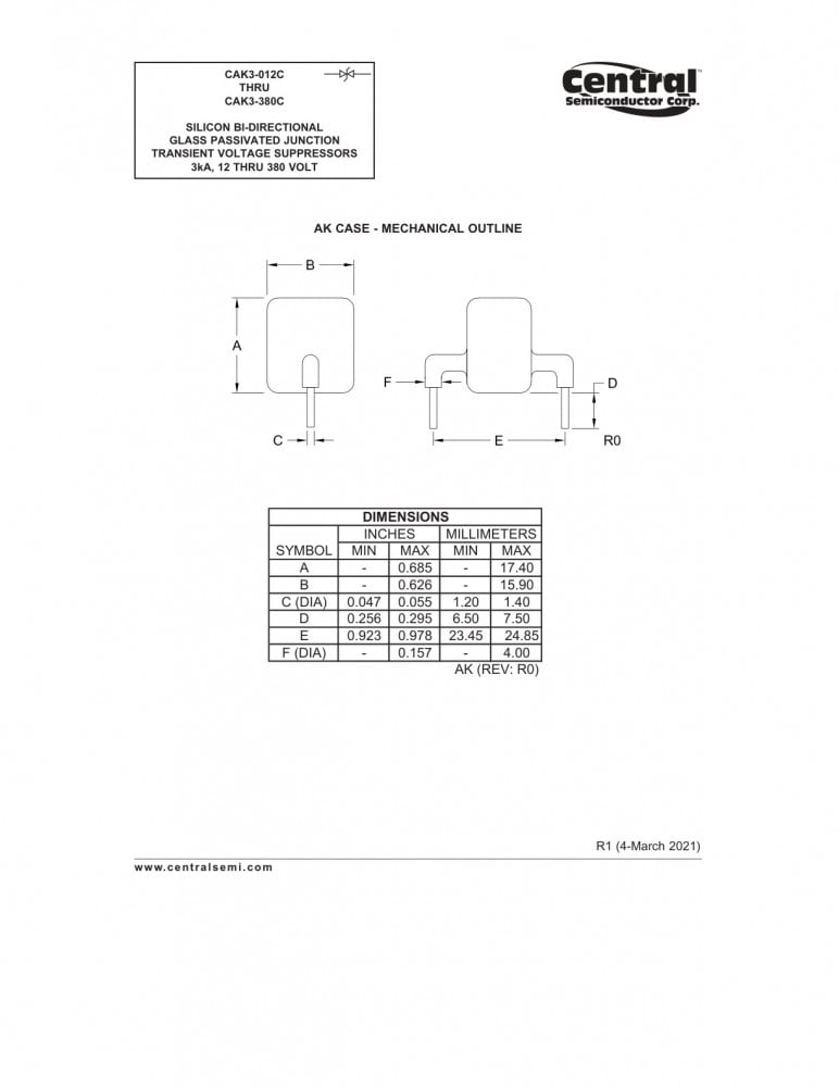 CAK3 series AK case mechanical outline