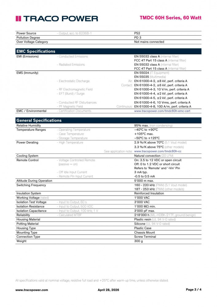 TMDC 60H datasheet page 3