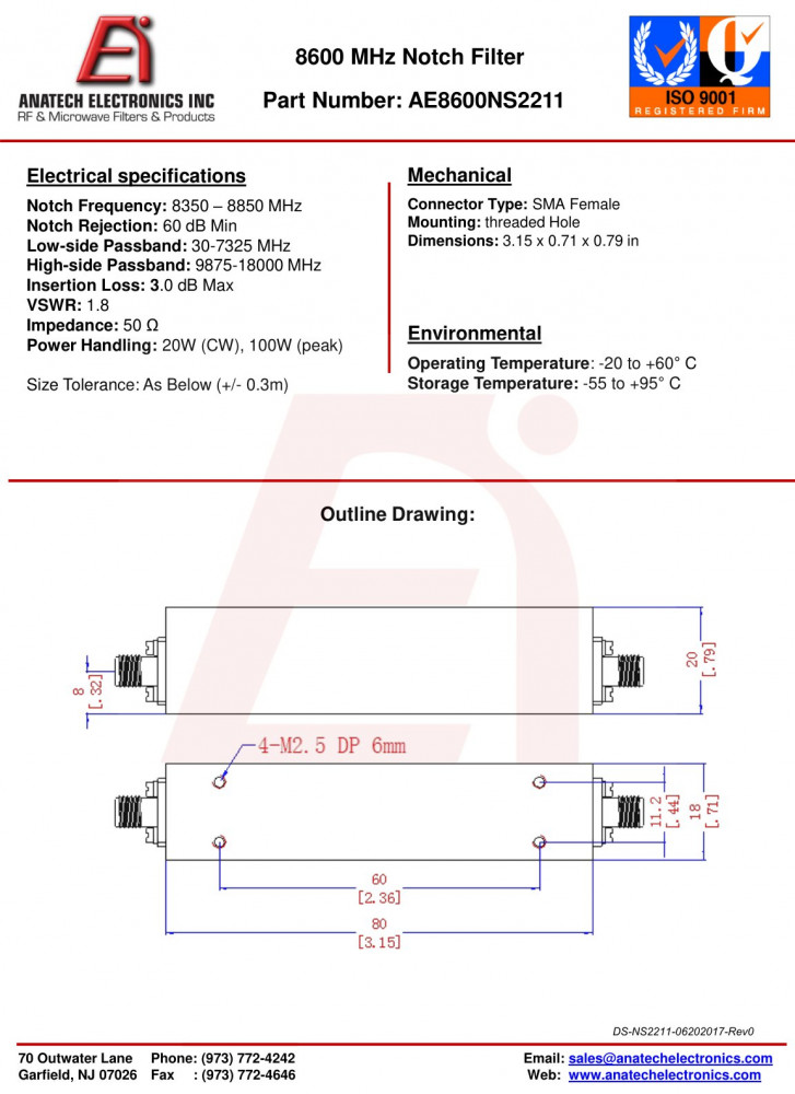 AE8600NS2211 technical document page