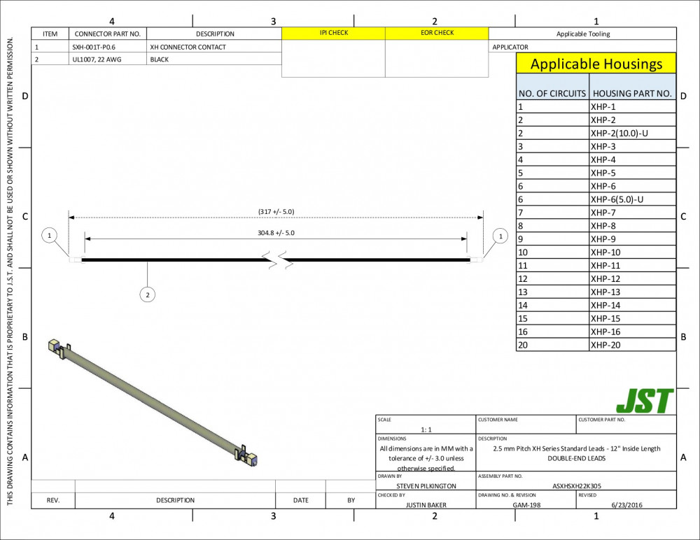 ASXHSXH22K305 assembly drawing page