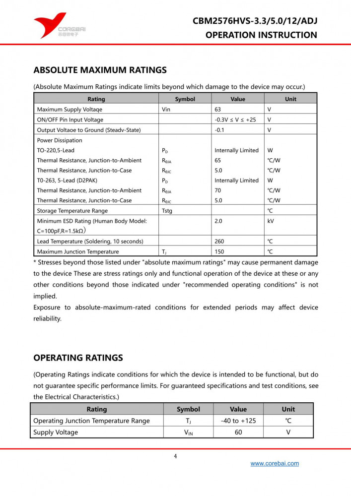 CBM2576HVS-5.0 datasheet page 4