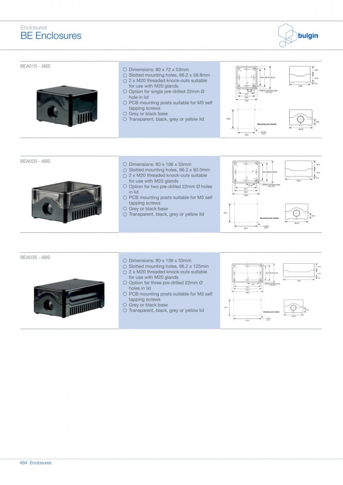 Bulgin BE123461 technical document page 1