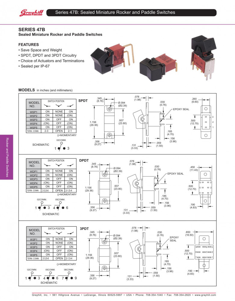 Grayhill Series 47B datasheet page 1