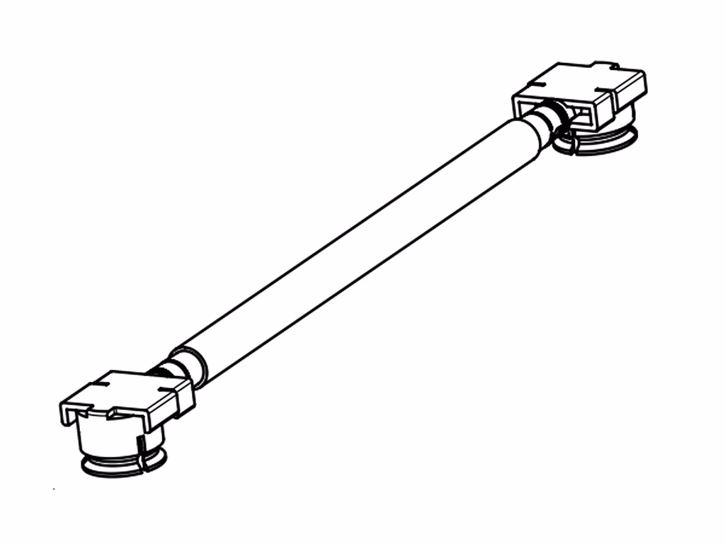 FAKRA Straight Jack Code F-to-MMCX Right-Angle Plug, RG-174 Cable, 203.20mm Length, 50 Ohms