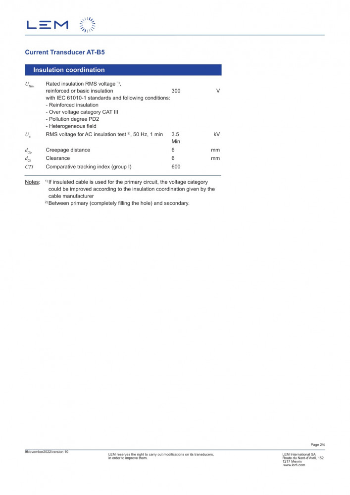 LEM AT-B5 technical document page 2