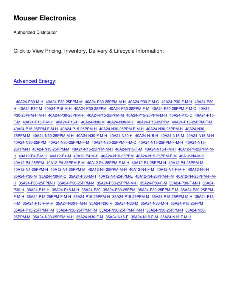 Advanced Energy UltraVolt datasheet page 8
