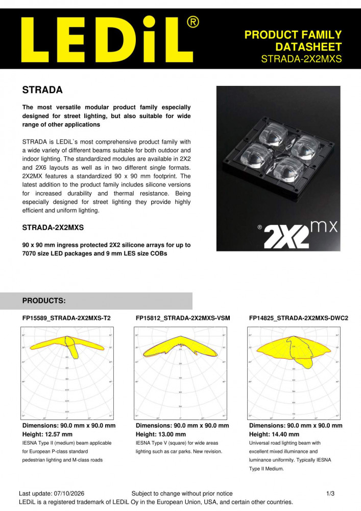 STRADA-2X2MXS-T2 technical document page 1