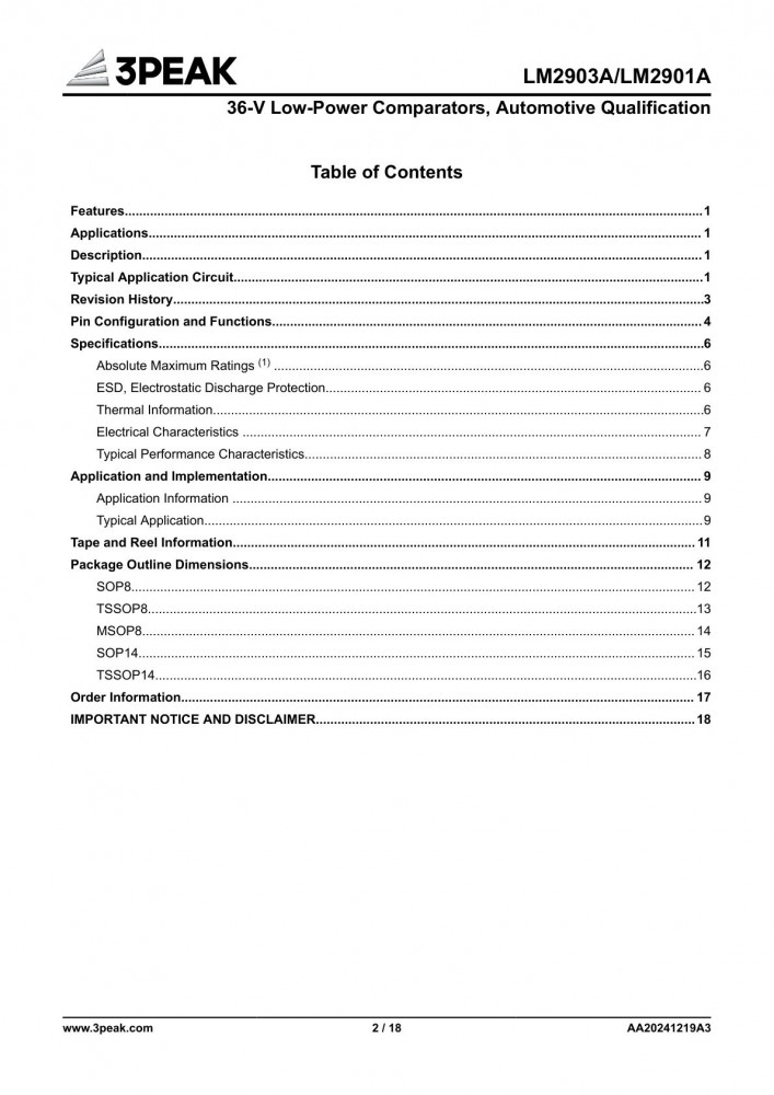 LM2901A-TS2R-S datasheet page 2