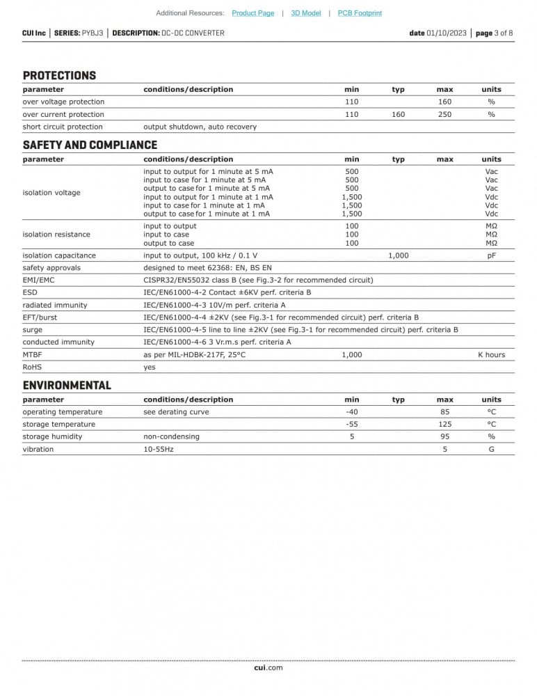 PYBJ3 datasheet page 3