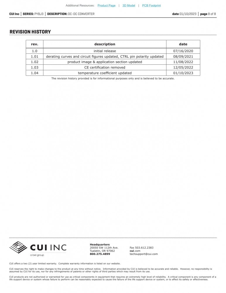 PYBJ3 datasheet page 8
