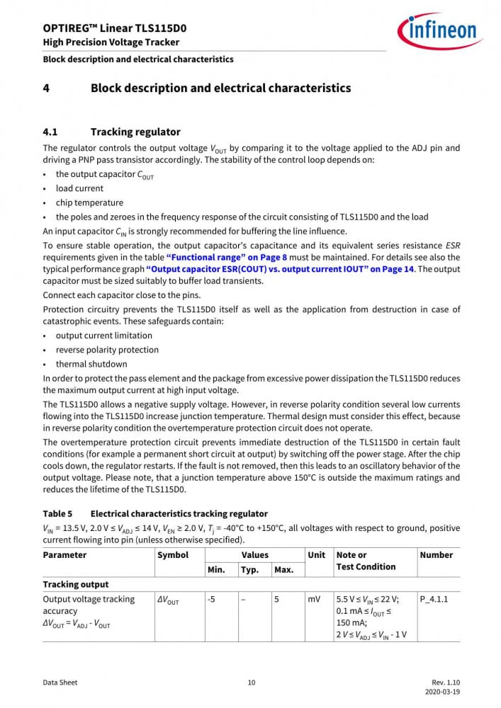 TLS115D0LD datasheet page 10