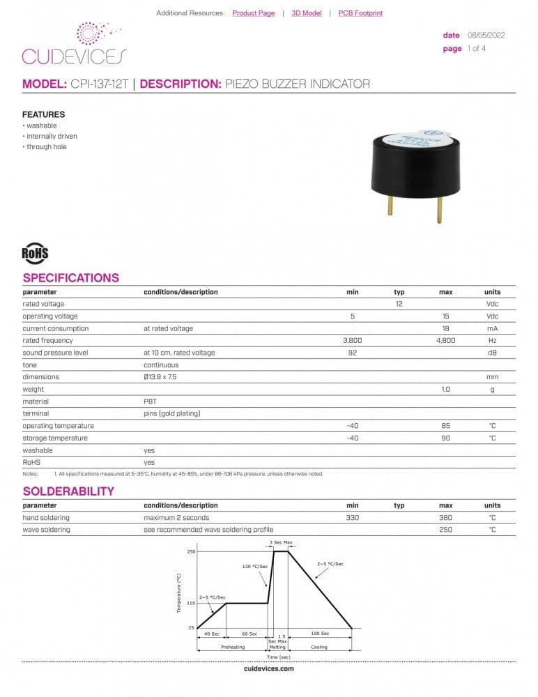 CPI-137-12T datasheet page 1