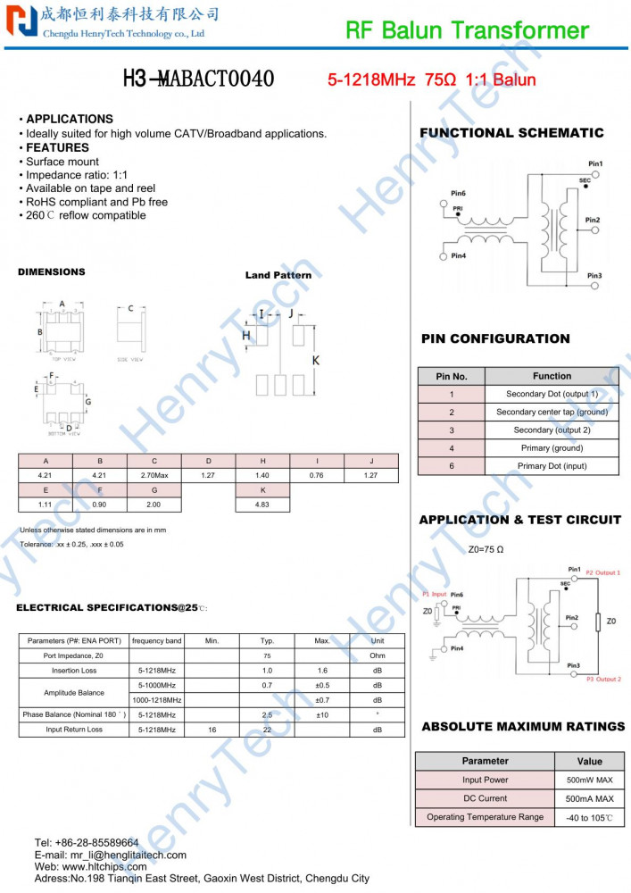 H3-MABACT0040 technical document page 1