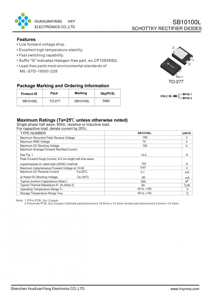 SB10100L datasheet page 1