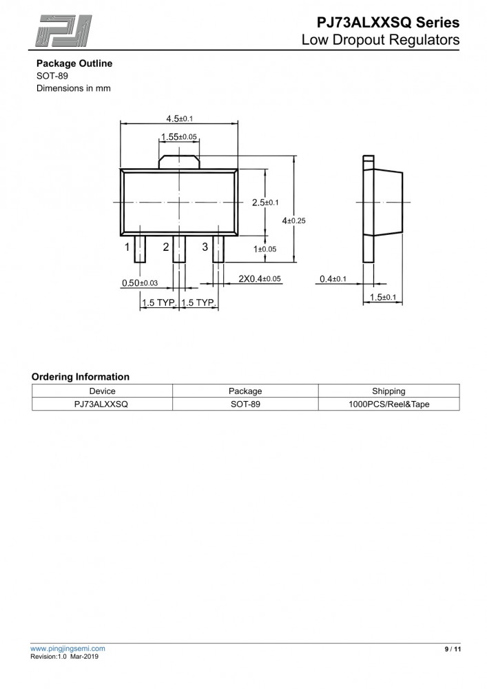 PJ73AL33SQ datasheet page 9