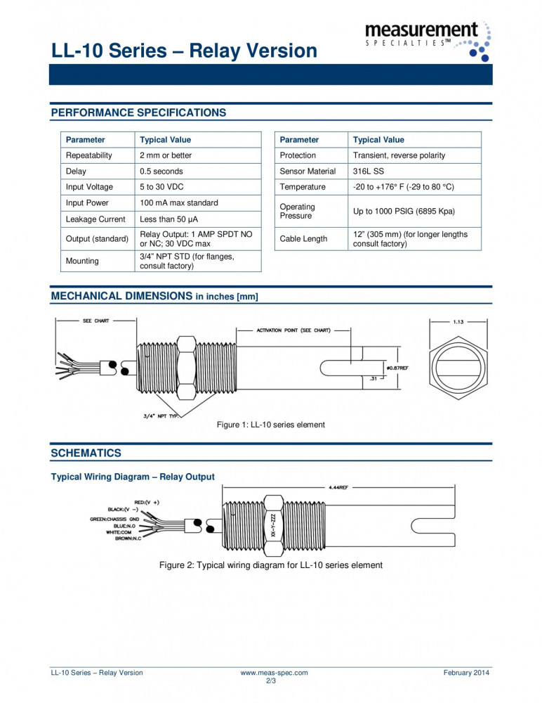 LL-10 series technical document page 2