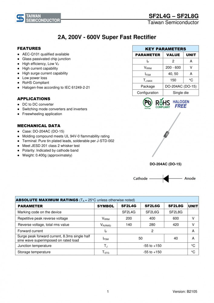 SF2L4G technical document page 1
