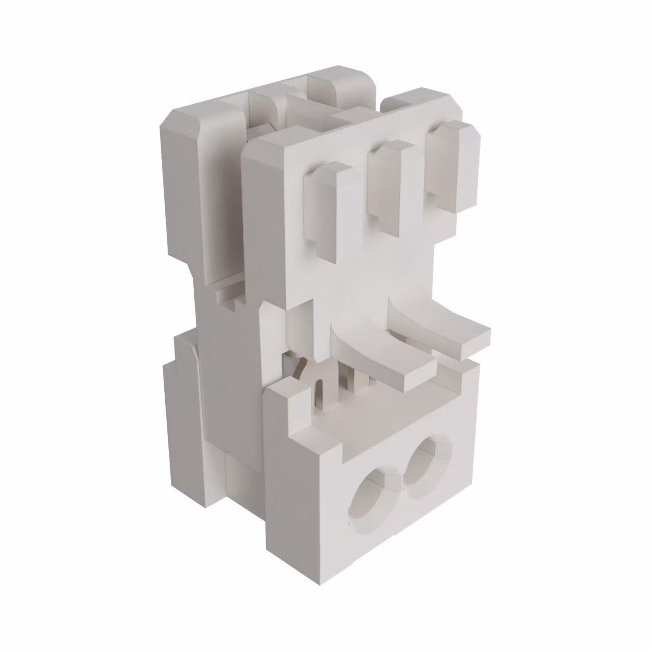 Appli-Mate RAST 2.5 Female Connector, 2.50mm Pitch, 2 Circuits, All Position Keys, Open Endwalls, Polarizing Rib Between Circuits 1 & 2 for sale