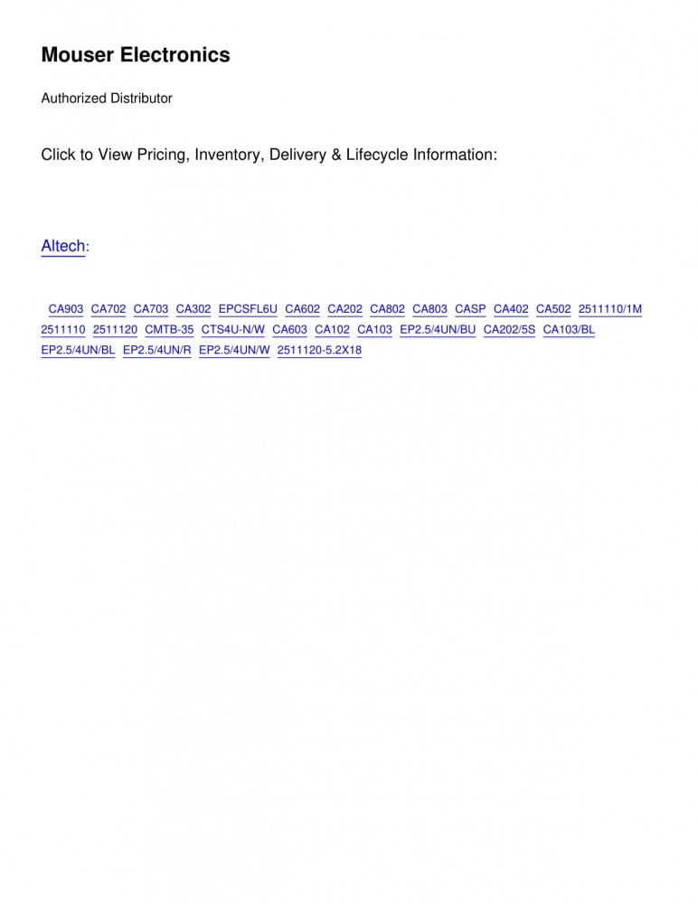 Altech terminal block accessories documentation page 2