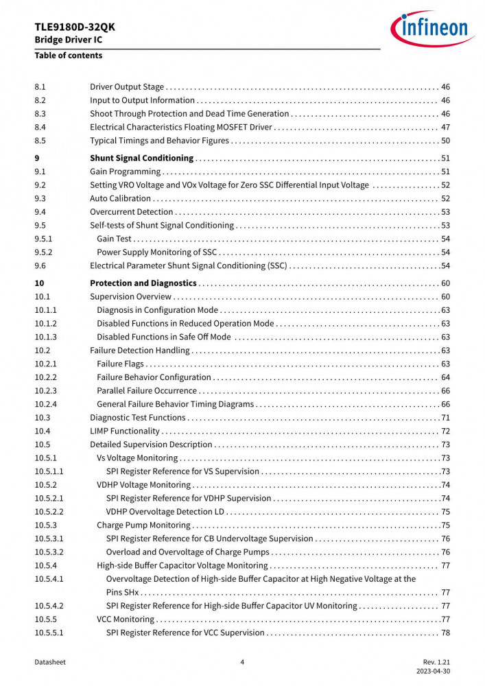 TLE9180D-32QK datasheet page 4