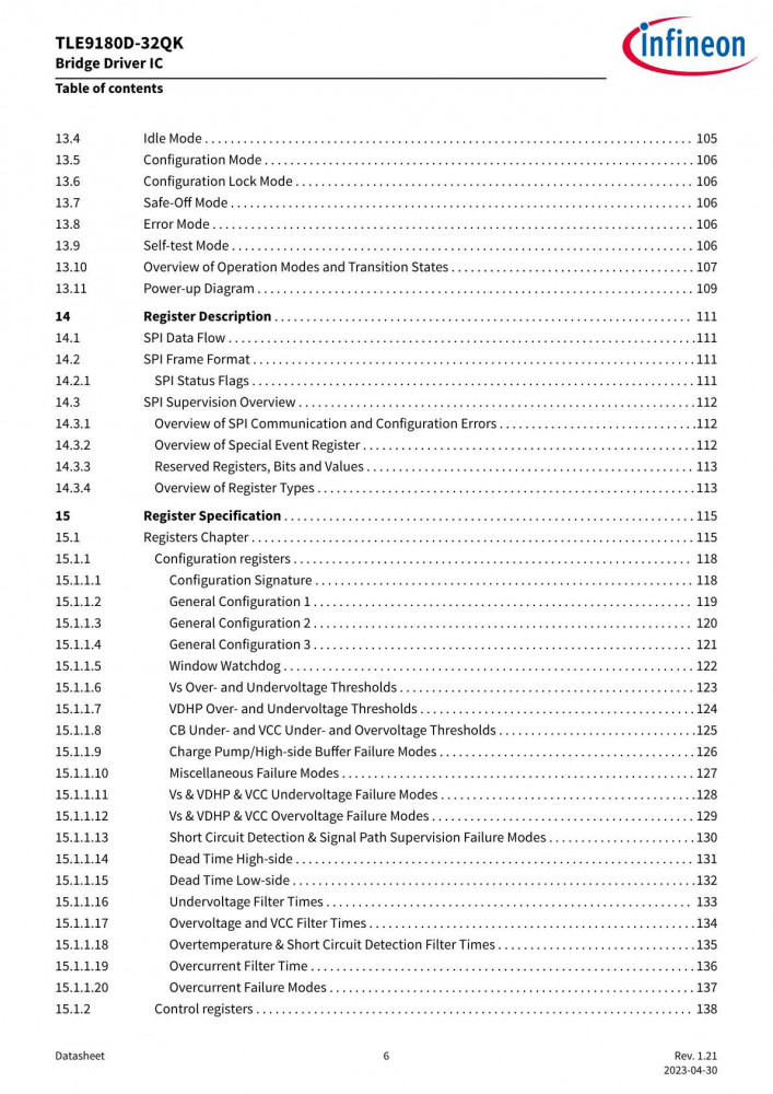 TLE9180D-32QK datasheet page 6