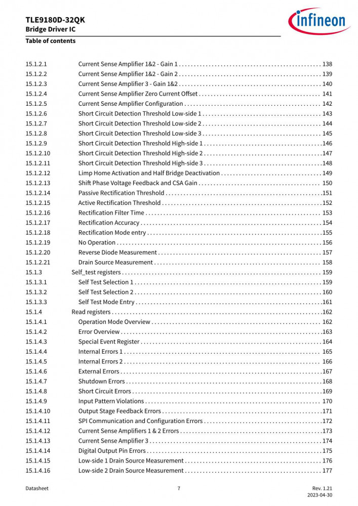 TLE9180D-32QK datasheet page 7