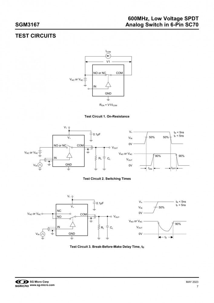 SGM3167 datasheet page 7