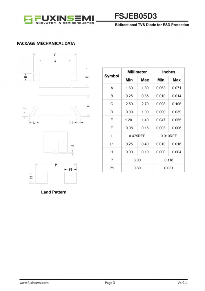FSJEB05D3 datasheet page 3