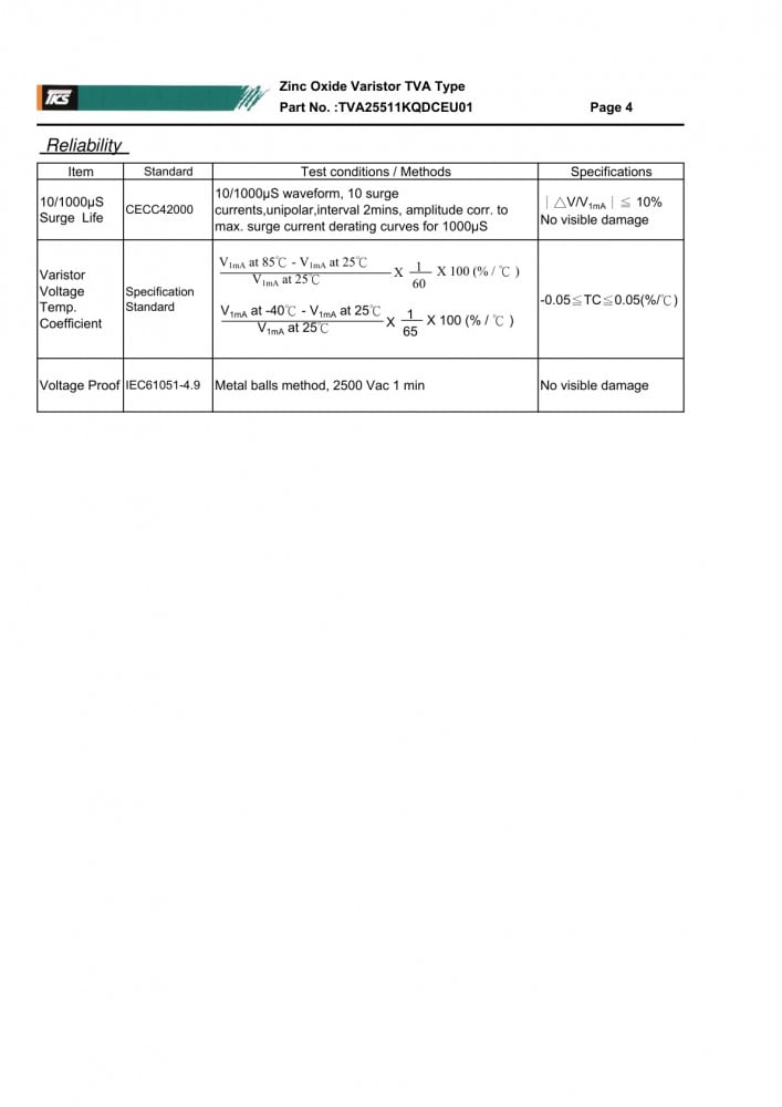 TVA25511KQDCEU01 datasheet page 7