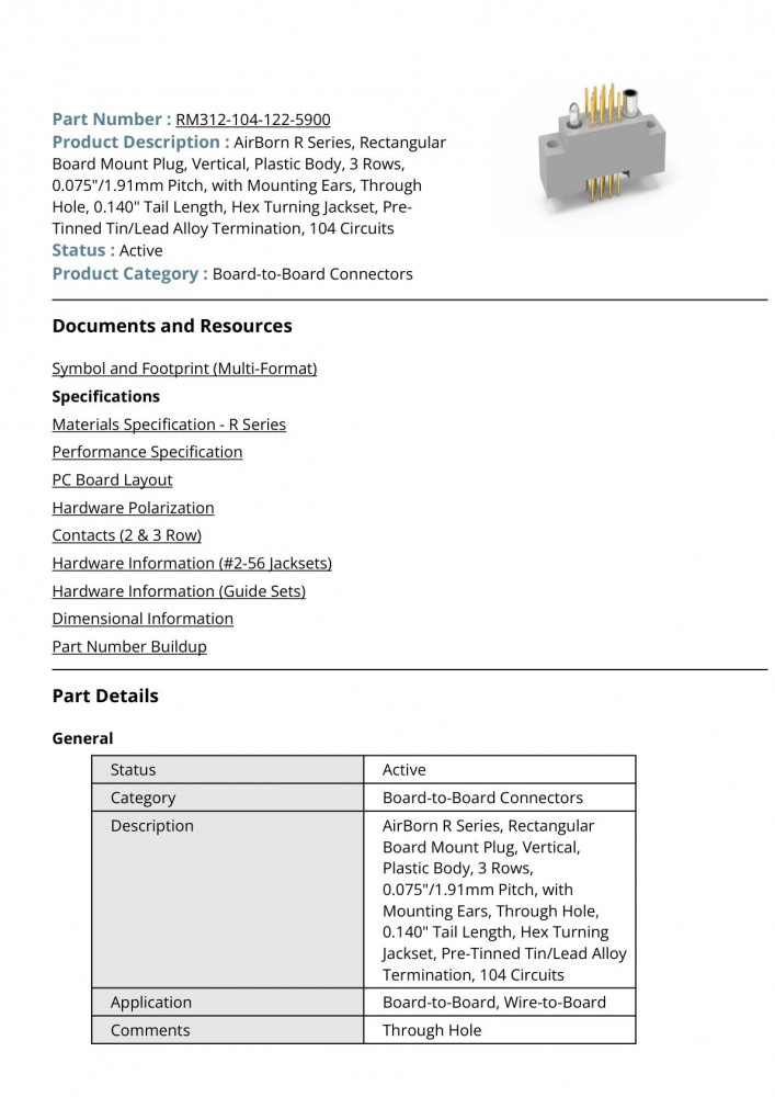 RM312-104-122-5900 technical document page 1