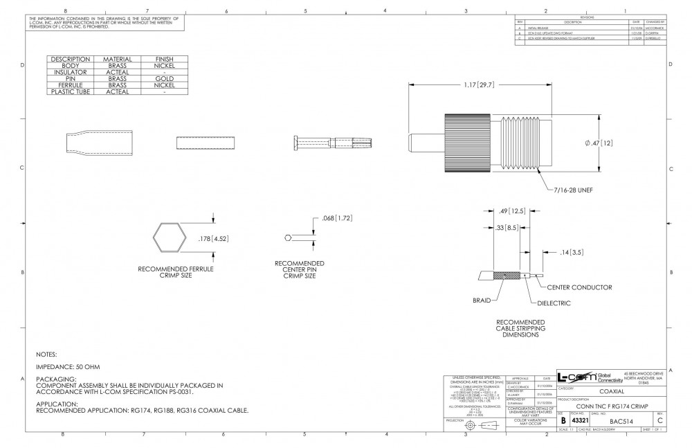 L-com BAC514 technical document preview